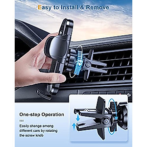 Humixx 【2022 Military-Grade Stability】 Phone Mount for Car Vent Universal Car Phone Holder Mount Hands-Free Cell Phone Holder Car Air Vent for iPhone 13 14 Plus Pro Max Samsung S22 Ultra ＆ All Phones