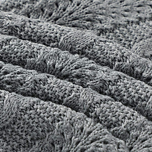 Hadetoto Baby Blanket Soft Knit Swaddle Receiving Blankets Crochet Cosy Warm Cellular Blanket Baby for Newborn Boy and Girl (Grey718)