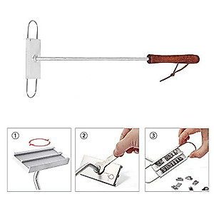 Anbt BBQ Branding Iron with Changeable Letters Perfect for Branding Steaks, Burgers, Chicken, Meat with Your Name Barbecue Steak Names Tool