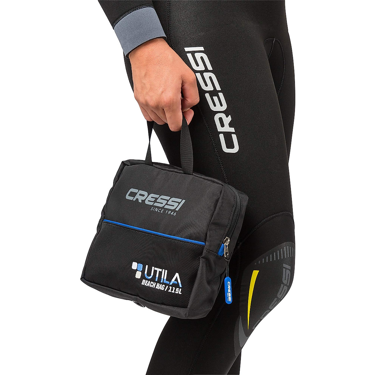 Cressi Heavy Duty Mesh Backpack 85 liters Capacity for Snorkeling, Water Sport Gear | Utila: designed in Italy, Black, One Size (UB937000)