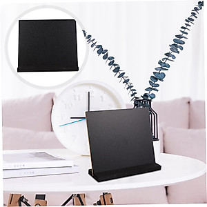NUOBESTY 2 Sets Blackboard Wooden Writing Boards Mini Chalkboards Signs Black Chalkboard Sign Small Message Chalkboard Sign Stand up Wooden Sign Wooden Black Boards bar Counter Dining Table