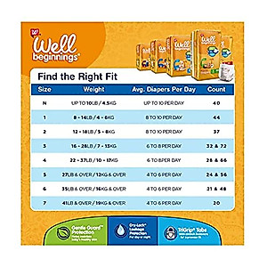 Well Beginnings Premium Diapers, Size 4 (28 Ct)1.0set
