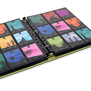 Vault X Premium Exo-Tec 3 Ring TCG Binder for 9 Pocket Trading Card Pages - 30+ Page Capacity Easy Open 3 D-Ring Clip Binder for TCG CCG Photo Cards (Slim, Black)