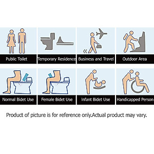 Belinlen 2 Pack 17oz Portable Bidet for Travel Bidet Handheld Personal Bidet Empty Bottle for Personal Hygiene, Outdoor,Camping,Traveling with Storage Bag