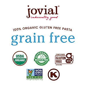 Jovial Grain-Free Cassava Spaghetti - Spaghetti Noodles, Cassava Pasta, Paleo Pasta, Gluten Free Pasta Spaghetti, Grain-Free, Certified Gluten-Free, USDA Certified Organic, Non-GMO - 8 Oz, 3 Pack