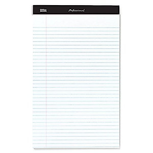 Office Depot Professional Legal Pad, 8 1/2in. x 14in., White, Legal Ruled, 50 Sheets, 4 Pads/Pack, 99490
