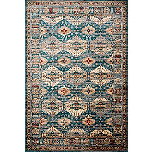 Loloi II Isadora Collection ISA-06 Lagoon/Multi, Transitional 8'-0" x 10'-0" Area Rug
