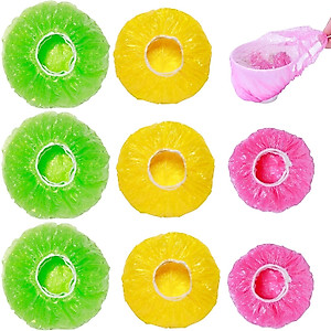 Elastic Food Storage Covers Reusable Stretch Plastic Wrap Bowl Covers Elastic Alternative to Foil for Family Outdoor Picnic 3 Size (60)