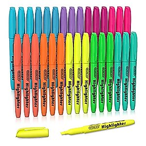 Highlighters, Shuttle Art 30 Pack Highlighters Assorted Colors, 10 Colors Chisel Tip Dry-Quickly Non-Toxic Highlighter Markers for Adults Kids Highlighting in Home School Office