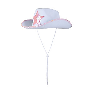 LEMONSODA Cowboy Hats - Western Cowgirl Hats for Women (White Cowgirl Hat)