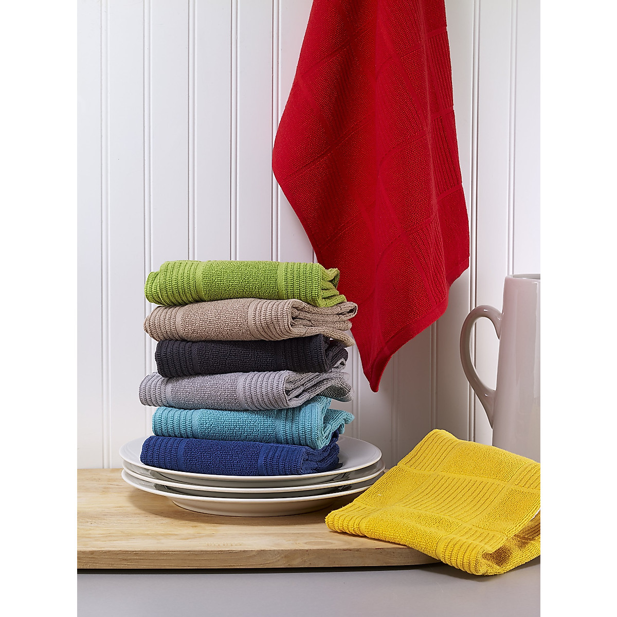 T-fal Textiles Cotton Dish Towel, Solid - Single, Green