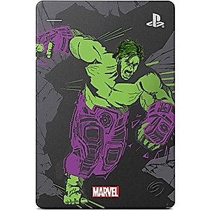 Seagate Game Drive for PS4 Marvel's Avengers LE - Hulk 2TB External Hard Drive - USB 3.0, Metallic Gray, Officially Licensed Compatibility with PS4 (STGD2000105)