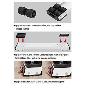 Heavy Duty Appliance Rollers,EWX Fourth Generation Extendable Appliance Rollers Adjustable Base For Washer and Dryer, Easily Move Washing Machine, Furniture,Refrigerators,Wine cooler