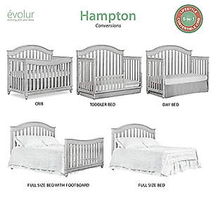 Evolur Hampton/ Parkland 5 in 1 LifeStyle Convertible Crib