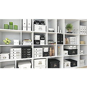 Leitz Click & Store Storage Box, 4 Drawer, Collapsible, Stackable, Patented Design, Bin, Cabinet, Desk Organizer, Black (60490095)