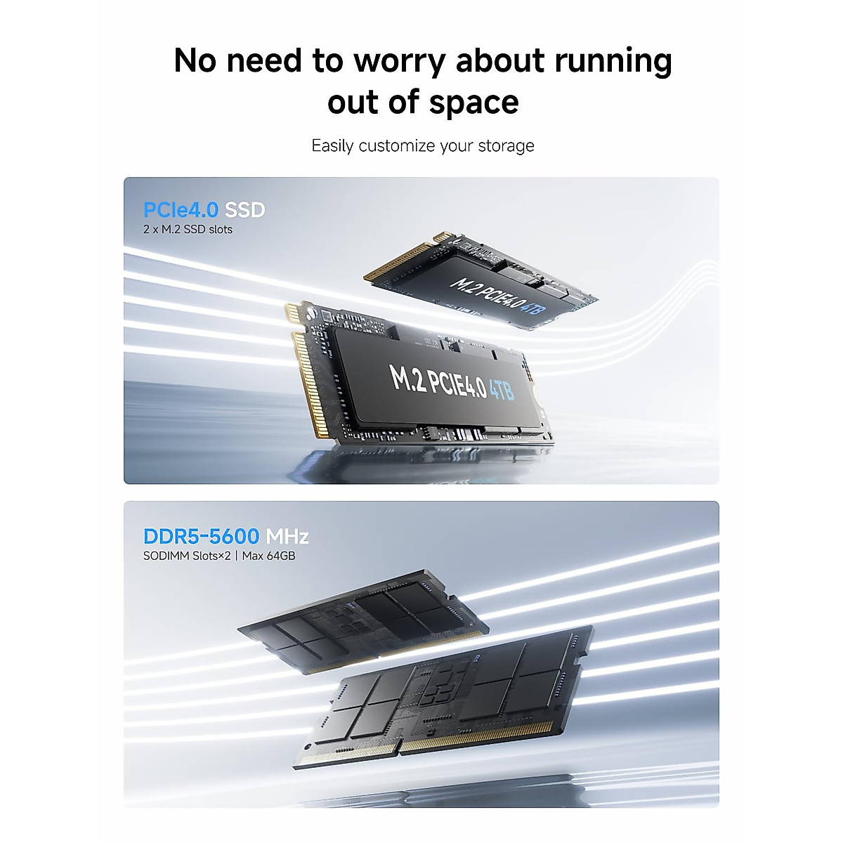 MINISFORUM UM870 Slim Mini PC AMD Ryzen 7 8745H 8C/16T Desktop Computer 32GB RAM 1TB SSD, HDMI/DP/USB4 8K@60Hz Output, 1X 2.5G RJ45 Port, 4X USB Port, Dual Band WiFi, AMD Radeon 780M Graphics