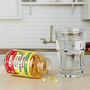 Essential Omega-3. Includes Luall Fridge Magnetic + Spring Valley Omega-3 Fish Oil Soft Gels, 1000 mg (120 MINI SoftGels)