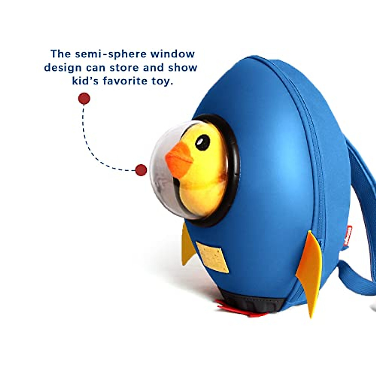 Supercute Kids Rocket Backpack, Toddler Travel Backpack for 3-8 Year Old Boys Girls Waterproof Bookbag for Student (Blue)