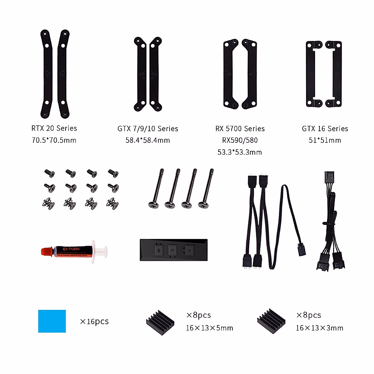 ID-COOLING ICEFLOW 240 VGA Graphic Card Cooler 240mm Water Cooler GPU VGA Cooler Compatible with RTX 20XX Series/GTX 10XX Series /900 Series/AMD RX 200/300 Series/GTX 1600 Series