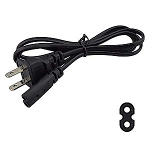 YNCRIS Replacement Power Cable for PS4 Slim and Xbox One S/X - 5 Foot Cord, Black