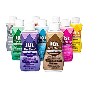 Synthetic Rit Dye More Liquid Fabric Dye – Wide Selection of Colors – 7 Ounces - Frost Gray
