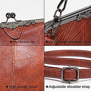 YOUNXSL Women Retro Hollow Oil Wax PU Leather Handbag Multiple Collocations Messenger Bag Handbags Pink