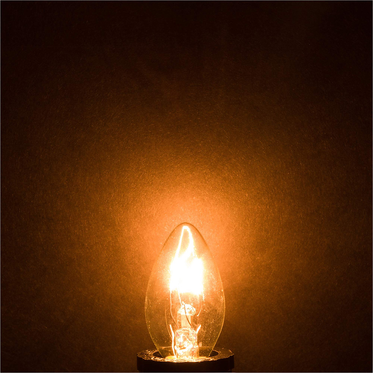 Simba Lighting C7 15W Replacement Bulb (12 Pack) for Himalayan Salt Rock and Basket, Plug In Aromatic Wax Warmer, Night Light, Clear Candle Shape, 120V, E12 Candelabra Base, Dimmable, 2700K Warm White