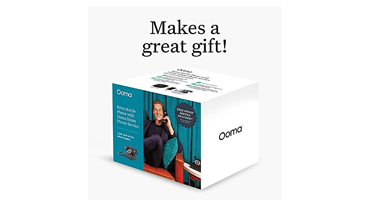 OOMA Telo Air 2 with Retro Kettle Phone Bundle | Free Home Phone Service