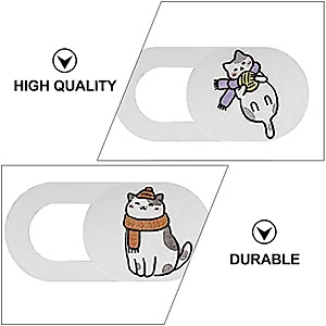 SOLUSTRE Laptop Stickers 3pcs Webcam Cover Slide Camera Cover Cat Pattern Privacy Cover for Laptop Tablet Smartphone Notebook Webcam Computer Camera Phone Cover Style 1 Laptop Camera Cover Slide