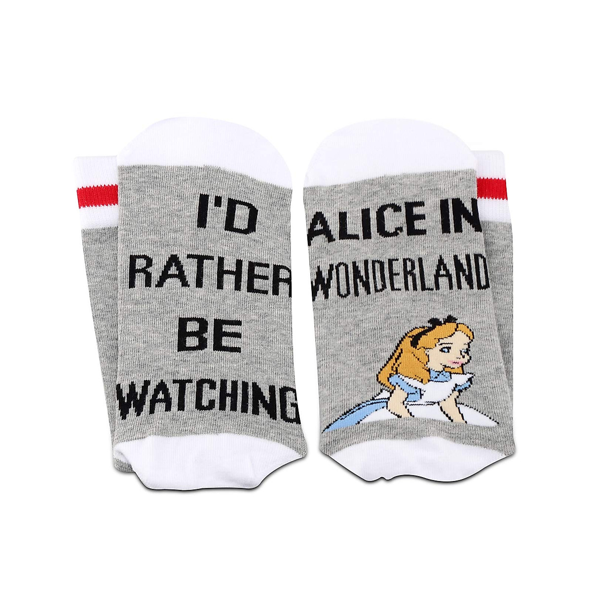 2PAIRS Novelty Alice Movies Inspired Socks For Movies Lovers Birthday Gifts