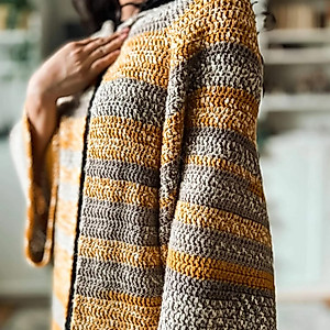 Lion Brand Yarn Wool Ease Fair Isle Yarn, 1 Pack, Charcoal/Medium Grey