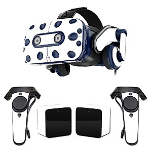 MightySkins Skin Compatible with HTC Vive Pro VR Headset - Solid White | Protective, Durable, and Unique Vinyl Decal wrap Cover | Easy to Apply, Remove, and Change Styles | Made in The USA