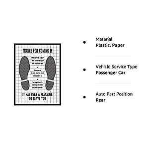 AutoMat Plastic Coated Disposable Paper Automotive Floor Mat (Case of 500)