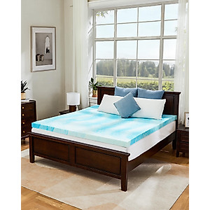 PERLECARE 3 Inch King Memory Foam Mattress Topper, Cooling Gel Infused Mattress Pad, Ventilated Bed Topper for Pressure Relief Back Pain, CertiPUR-US Certified