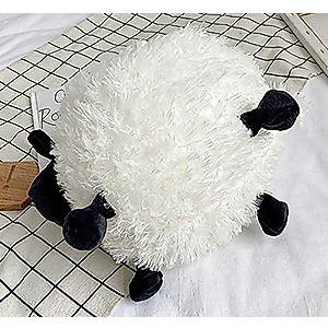 QZUnique Animal Shaped Handbag Women's Faux Fur Crossbody Bag Plush Wallet Purse Chain Shoulder Bag