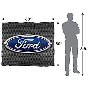 Ford Blanket, 50"x60" Oval Logo Metallic Silky Touch Super Soft Throw Blanket