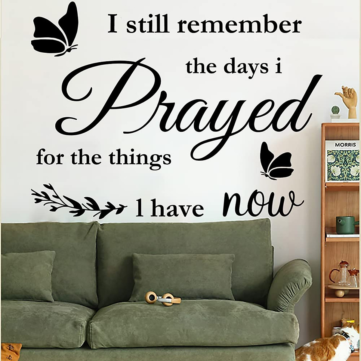 Vinyl Wall Stickers Quotes I Still Remember The Days I Prayed for The Things I Have Now Wall Decals Home Wall Decorations Scripture House Prayer Vinyl Wall Decor Sticker for Living Room Bedroom.