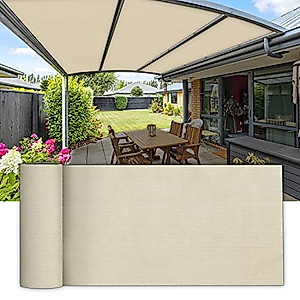 COARBOR 8'x26' Outdoor Shade Fabric Cloth Material Roll for DIY Pergola Cover Garden Plant Patio Deck Porch Shade Cover Yard Balcony Backyard Pergola Shade Privacy Screen Beige