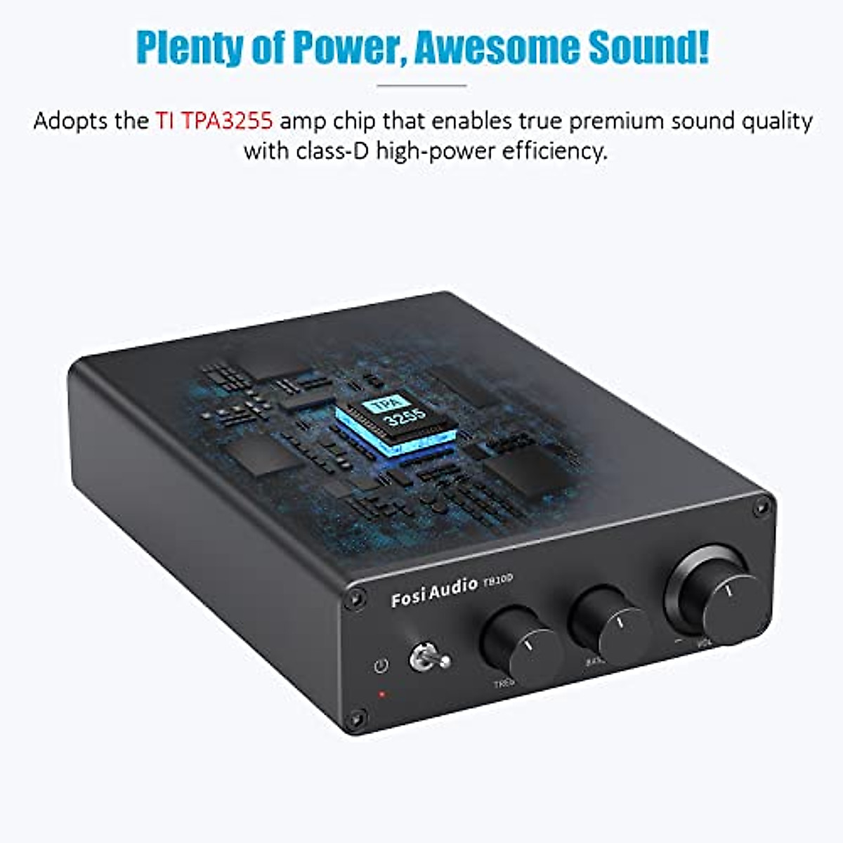 Fosi Audio TB10D 600W TPA3255 Power Amplifier Home Audio HiFi Stereo Class D Digital 2 Channel ...