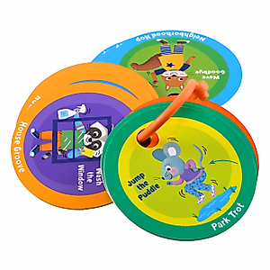 MOLLYBEE KIDS Preschool Dance Party Cards Everyday Moves, Gifts for Ages 3+, Toddler Travel Game and Activity