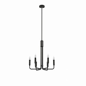 Modway Rekindle 6-Light Chandelier in Black