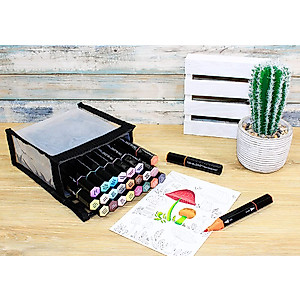 Totally-Tiffany EZ2O Sara Buddy Bag - Ideal for Storing Spectrum Noir Triblend Markers Storage - 2 Pack, 9 x 6 x 2 Inches