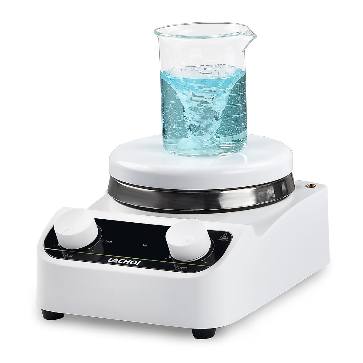 LACHOI Magnetic Stirrer Hot Plate Mixer 280℃ Hot Plate Magnetic Stir Plate 300-1500RPM 5000ml Stirring Capacity Magnetic Hotplate Stirrer with Stirring Bar Lab Stirrer(Heating)