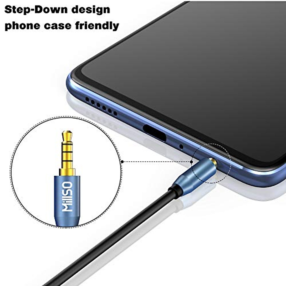 MillSO Headset Splitter for 2 TRRS Headphones or Mics - 3.5mm Jack Adapter TRRS 4-Pole Splitter Male to 2 Dual Female Adapter Compatible for 2 Headphones or Microphones to Connect Mobile Phone, Laptop