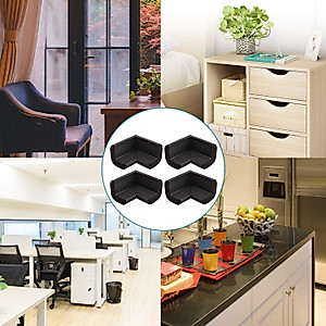 LURICO 4 Pieces Set Corner Protector | Baby Proofing Table Corner Bumper Guard | Child Safety Furniture Fireplace Corner Edge Guards | Soft Foam | Safe Corner Cushion | Pre-Taped | (Coffee Brown)