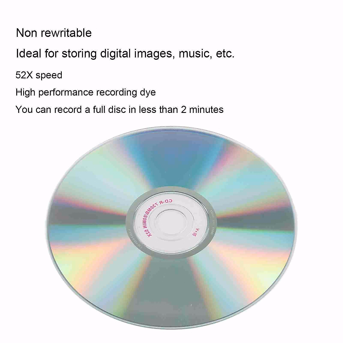 CD R Blank Discs, 700MB 52X Recordable Disc, Blank CDs for Burning Music Storing Digital Images Data (50PCS)