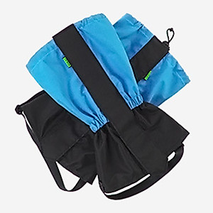 Luwint Waterproof Kids Leg Boot Gaiters - Hiking Hunting Climbing Gear for 6-12 Yrs Old Girls Boys (Blue)