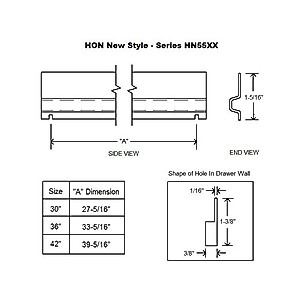 HON Lateral File Bar 30" (2-Pack)