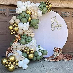 Sand White Balloons 18 Inch 10 Pcs Baby Shower Party Balloons Happy Birthday Decoration Balloons Cream White Helium Balloons