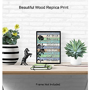 May The Road Rise To Meet You Irish Blessing Wall Decor - Irish Decor - Irish Quotes Wall Decor - Positive Inspirational Quotes Poster Sign Decorations - Sayings for Wall Decor - Uplifting Gifts